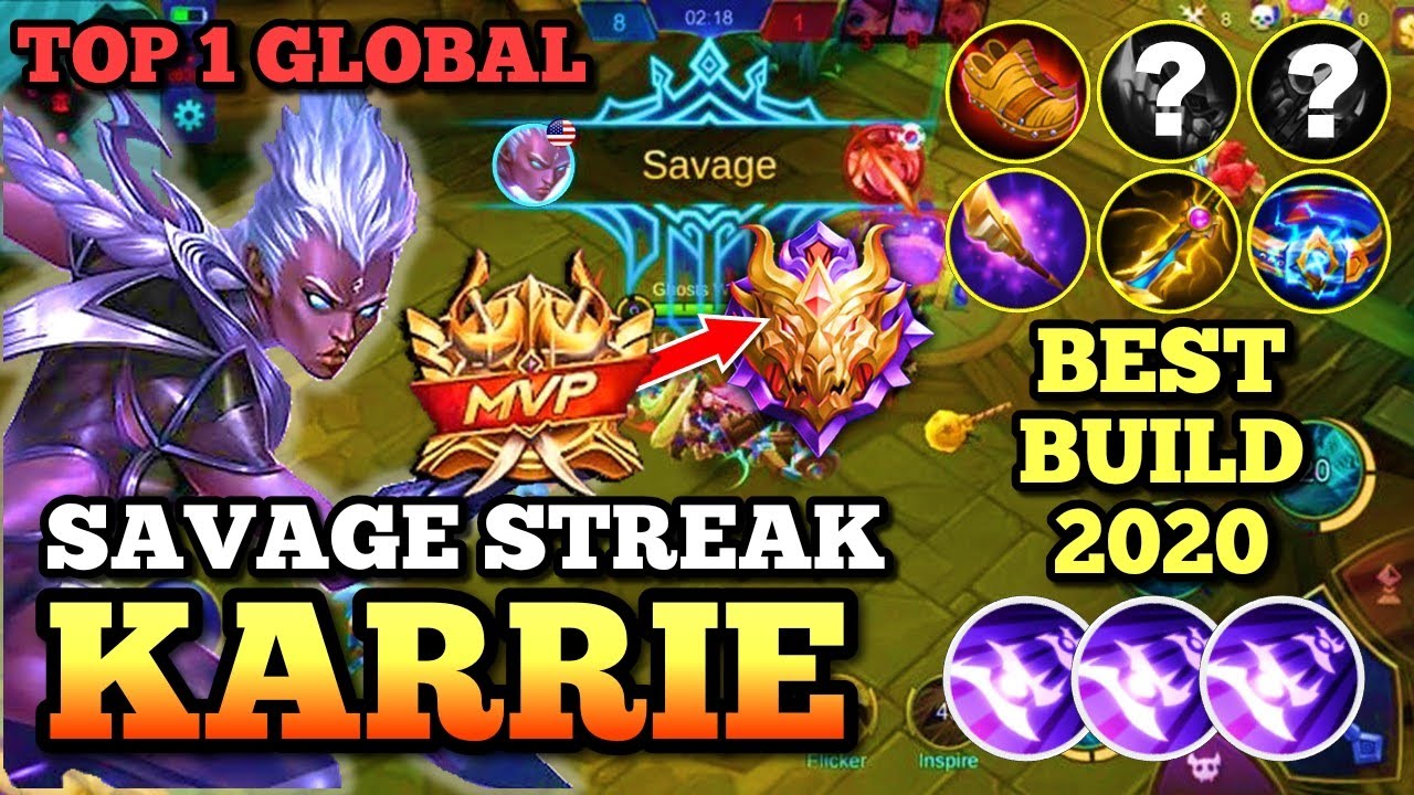 KARRIE BEST BUILD | KARRIE TOP 1 GLOBAL | KARRIE BEST BUILD 2020 ...