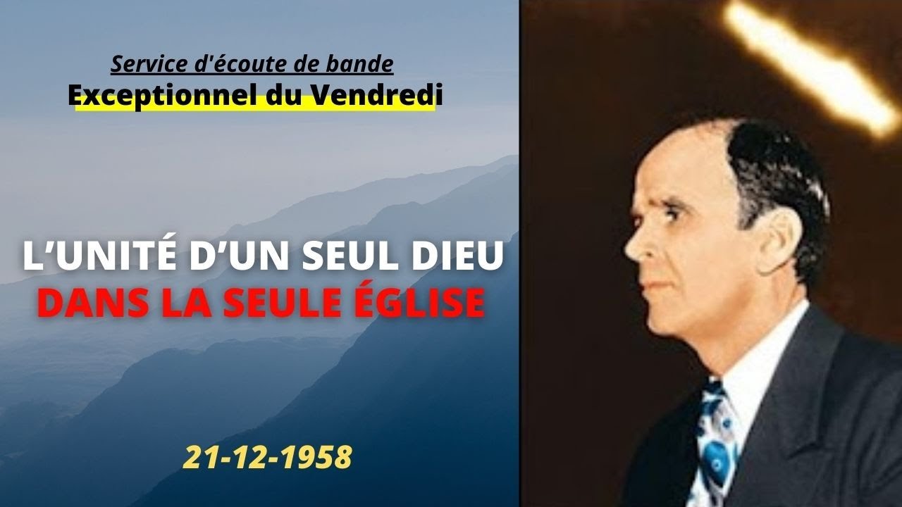 L’UNITÉ D’UN SEUL DIEU DANS LA SEULE ÉGLISE - Rev. William Marrion ...