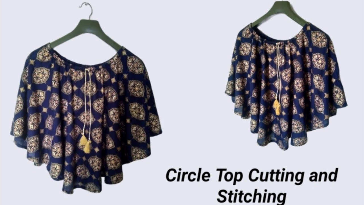 Diy circle Top Cutting and Stitching Full tutorial/trendy top cutting ...