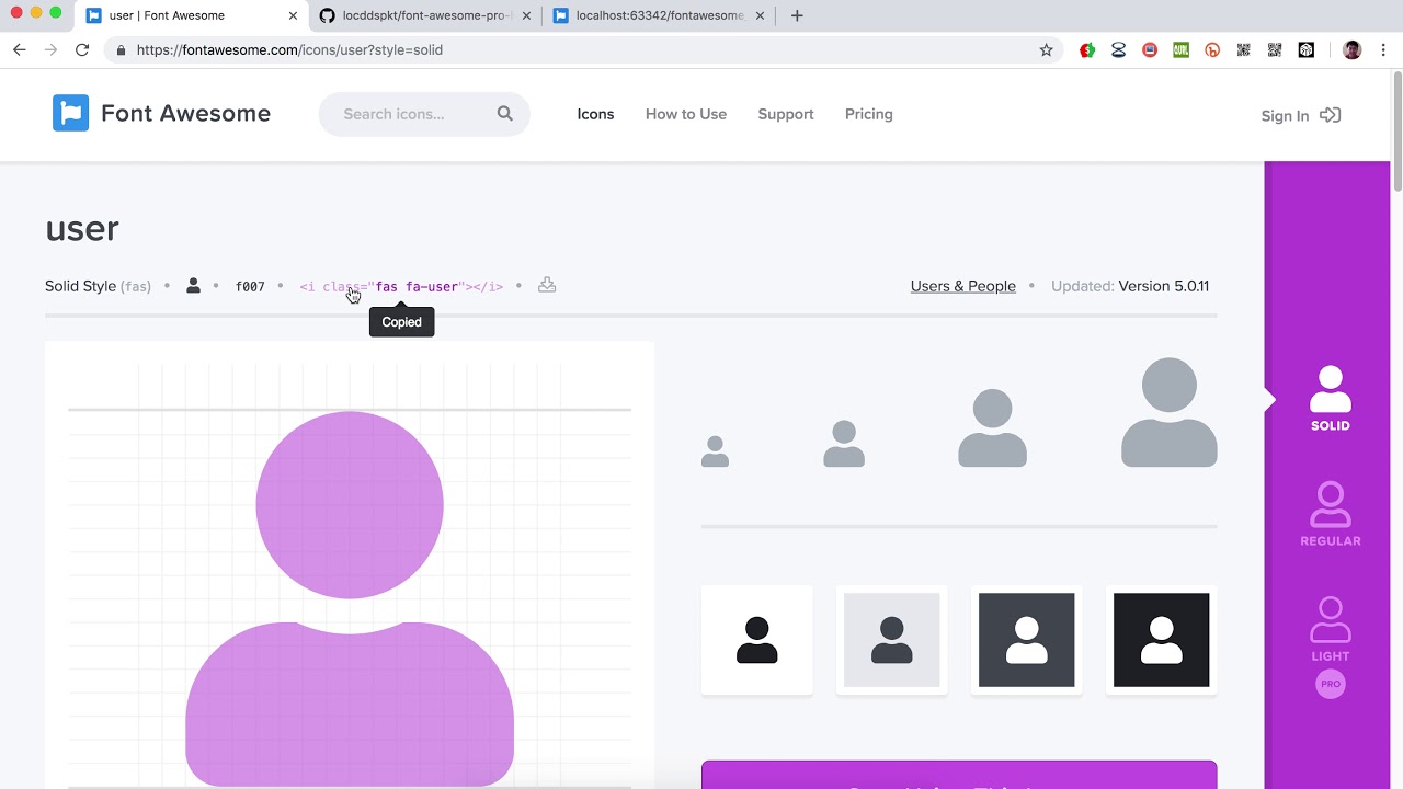 How to load fontawesome pro for free - YouTube