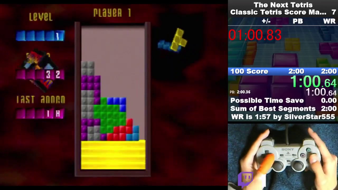 The Next Tetris Classic Tetris Mode 100Lines RTA 1:32.30 - YouTube