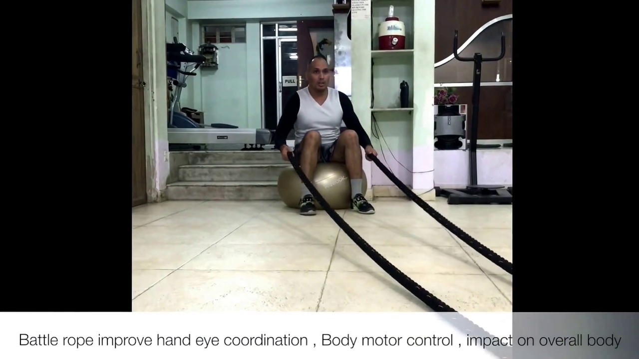 BATTLE ROPE WORKOUT for Beginners for fat reduction & toned body - YouTube
