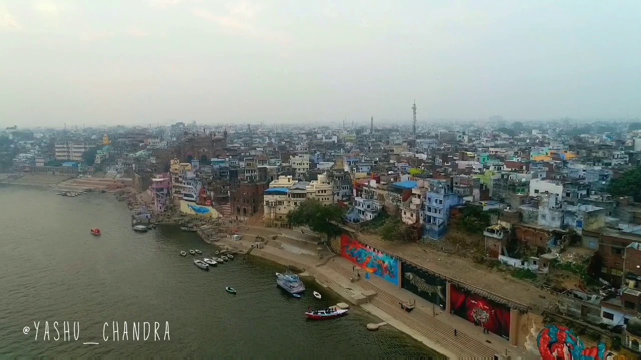 Drone view of Varanasi Ghat | Must See | - YouTube