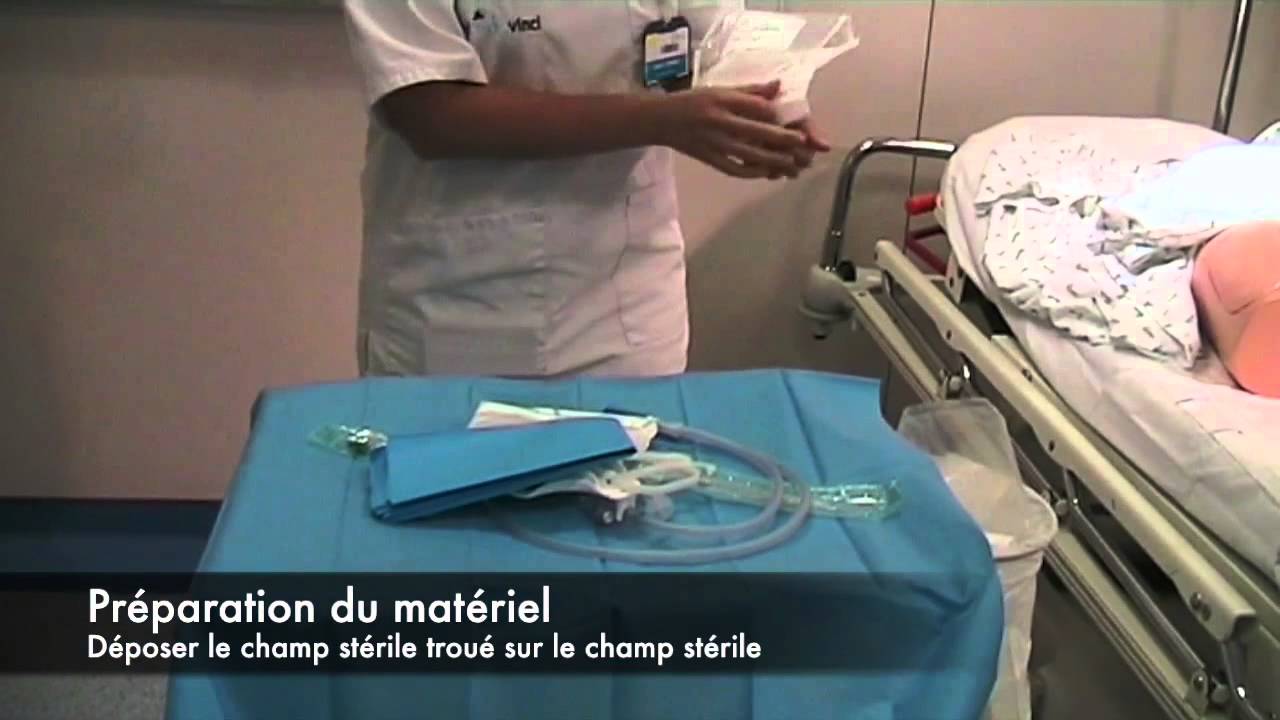 Technique du sondage vésical à demeure chez l'homme - YouTube