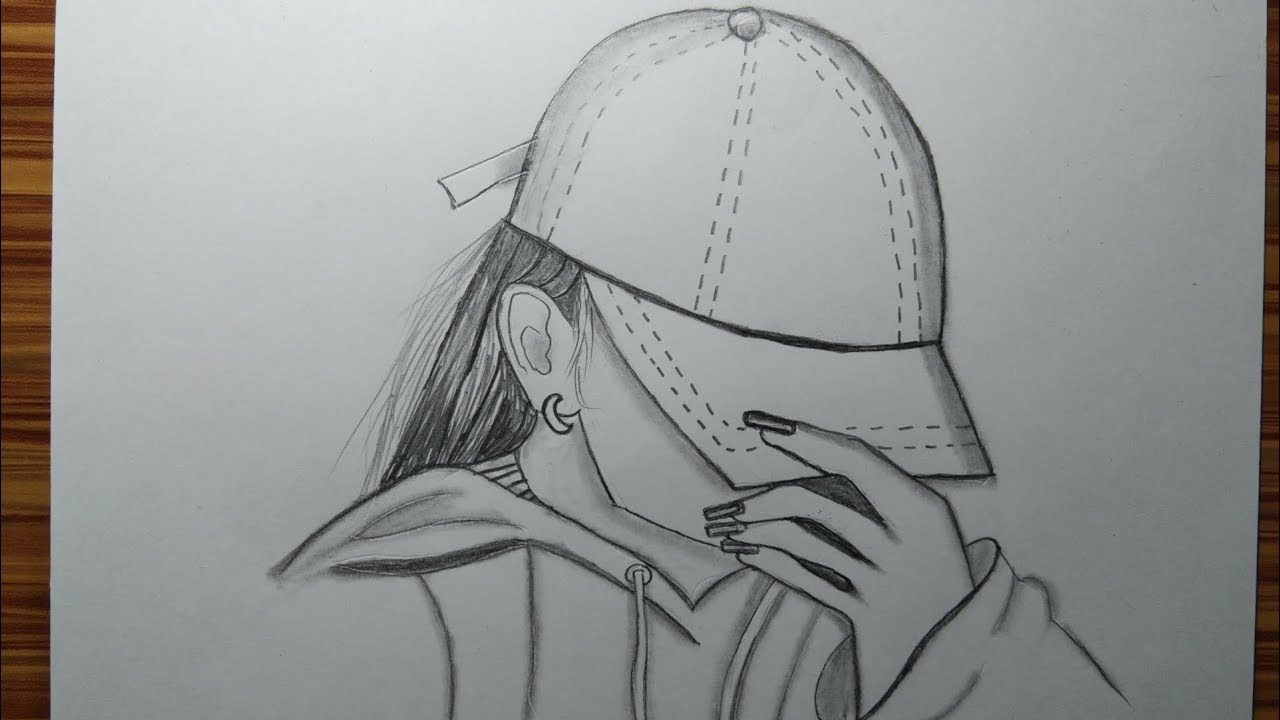 How to draw a Hidden face !! pancil step by step !! aysha arts channel ...