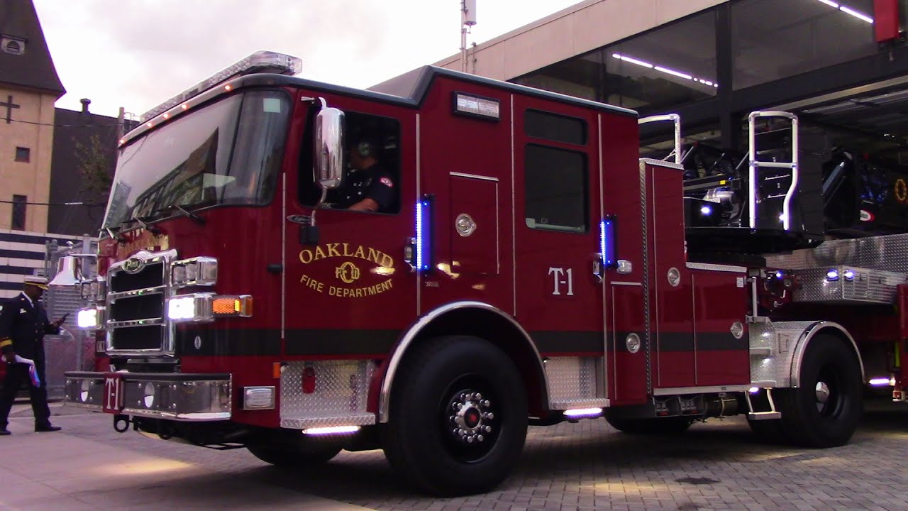 Oakland Fire Dept. New Truck 1 Christening Ceremony - YouTube