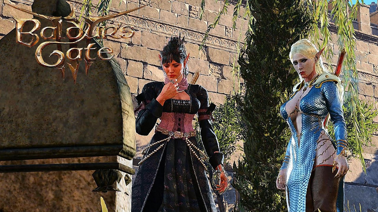 Reflecting on death with emo Karlach | Scene at the cemetery - YouTube