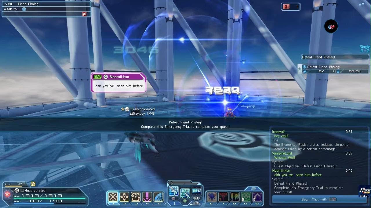 PSO2 A near PERFECT Phaleg first phase - YouTube
