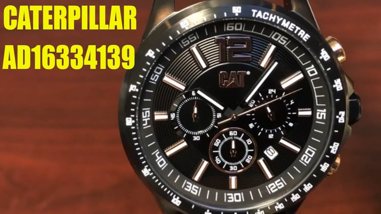 Caterpillar CAT Boston Chronograph Leather Watch AD16334139 - YouTube