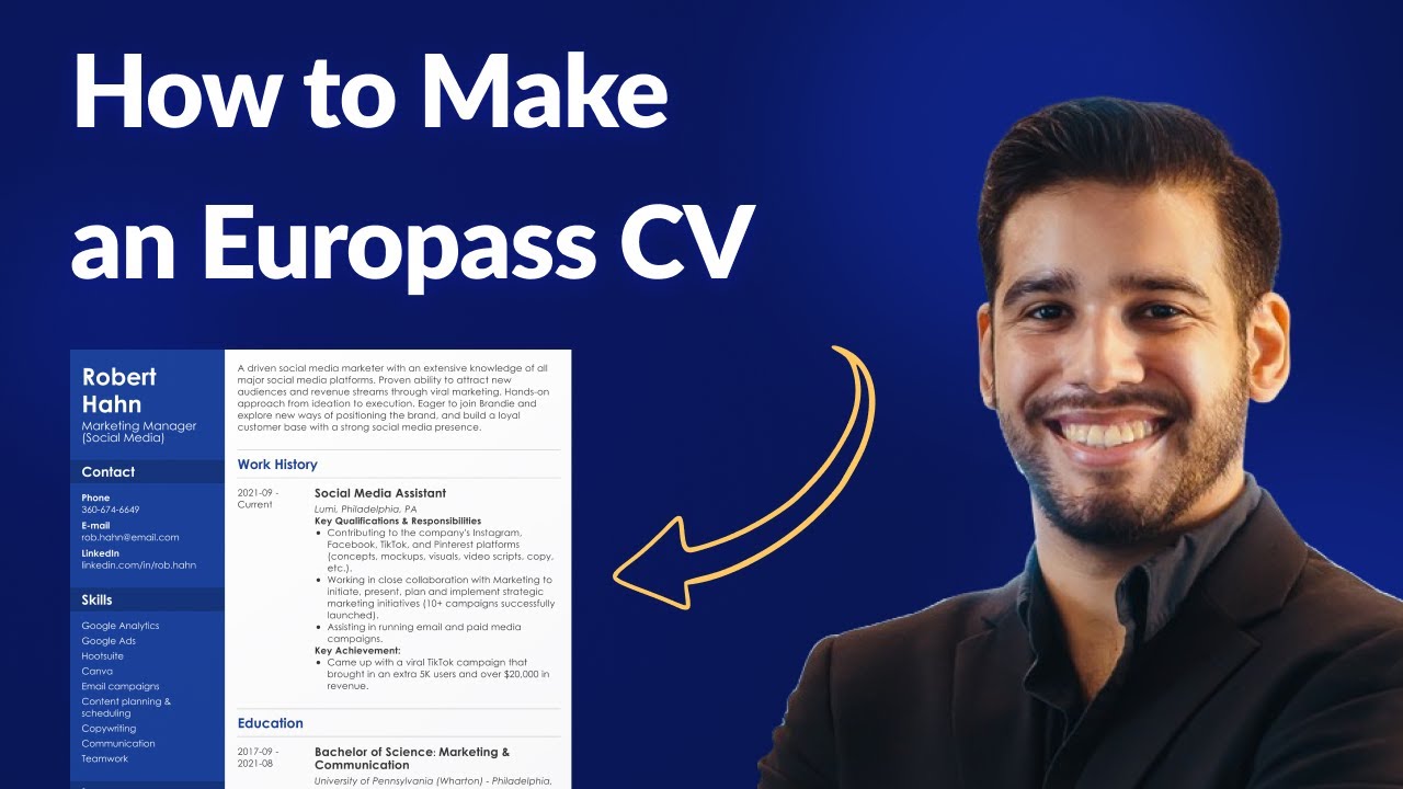 How to Make & Update an Europass CV in English (Template, Format, and ...