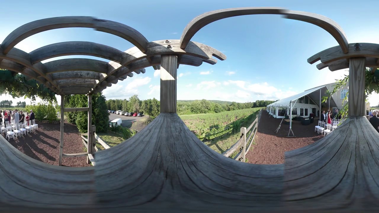 360 view of Outdoor Wedding at Sand Castle Winery in Erwinna, PA - YouTube