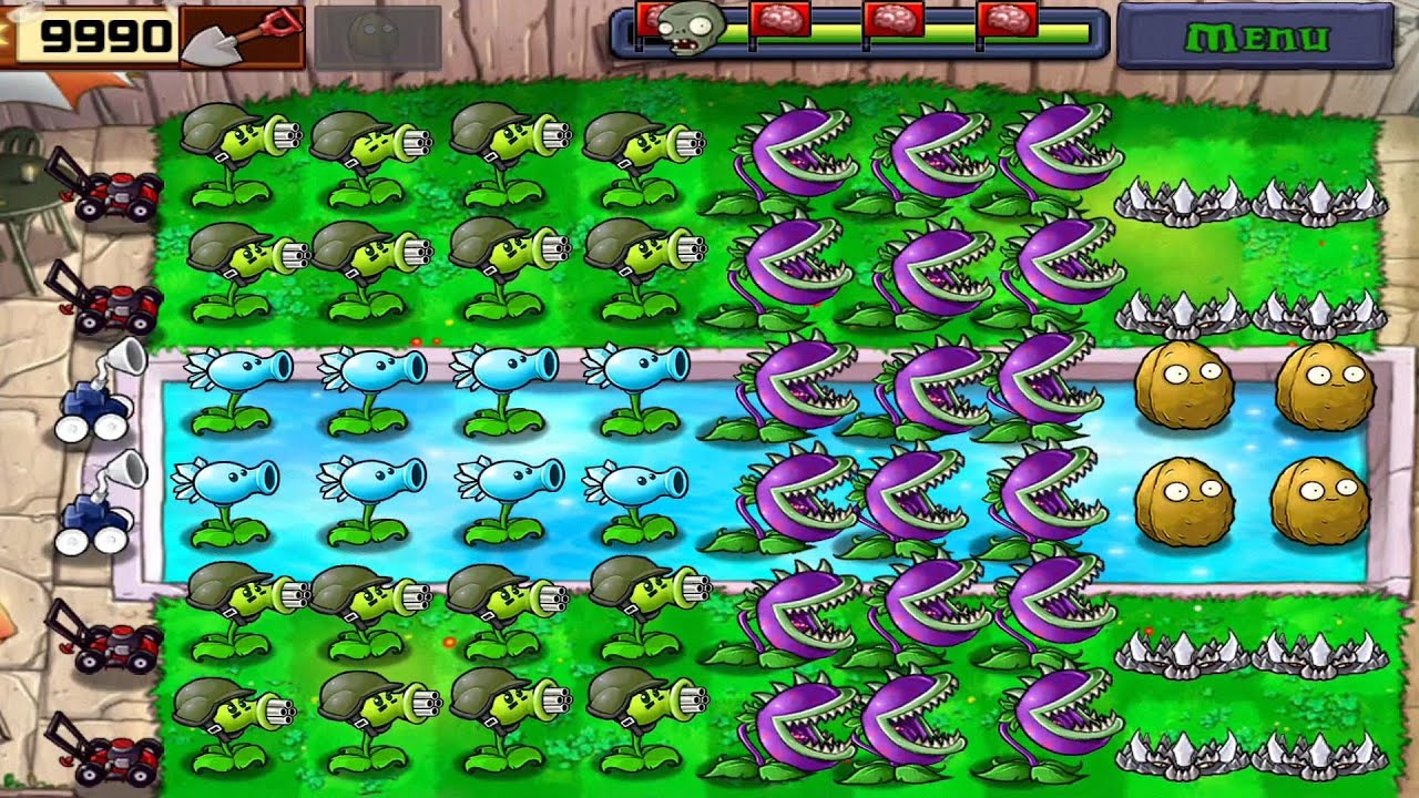 Plant vs Zombie || Adventure Pool Level 7 || Full HD Gameplay [ 1080p ...