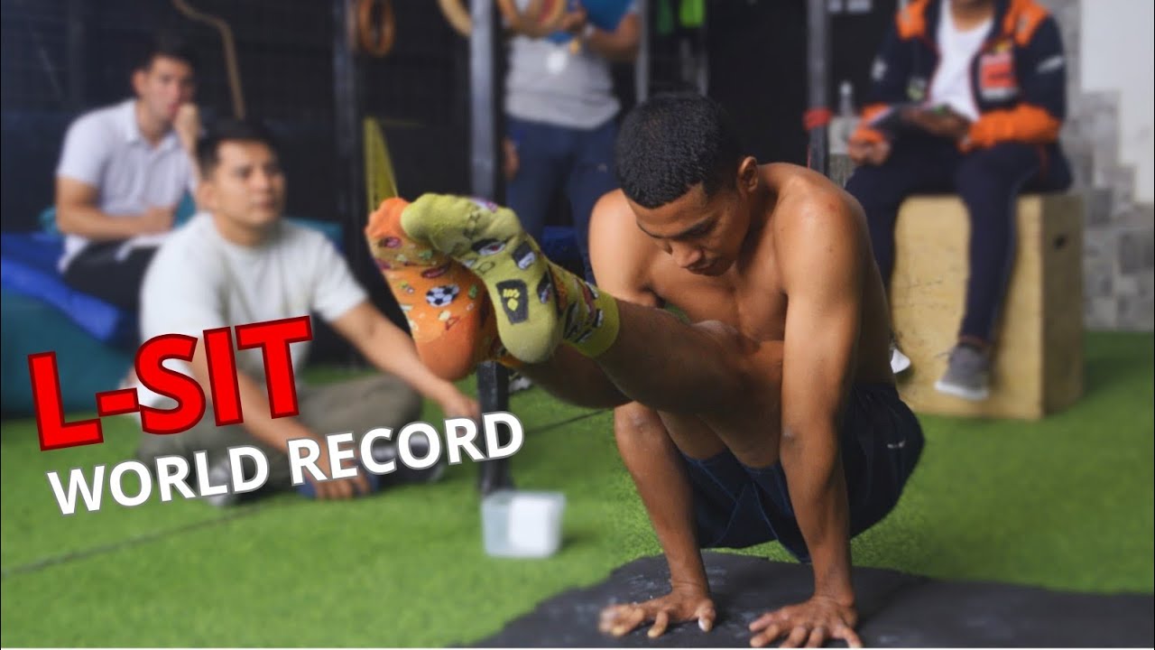 L-sit WORLD RECORD MALE/ longest time in a L-sit male/ mayor tiempo en ...