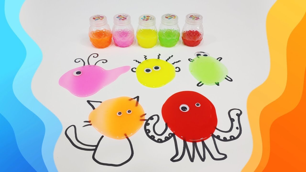 Draw a picture with slime! | for kids - YouTube