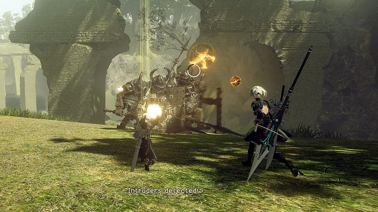 NieR: Automata. Chain-hacking machines. - YouTube
