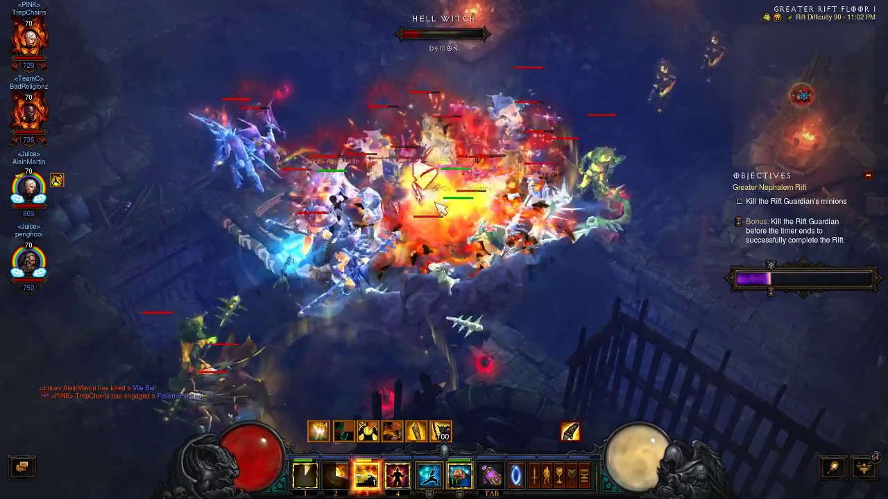 Diablo III Season 9 - 4man Greater Rift 90 - YouTube