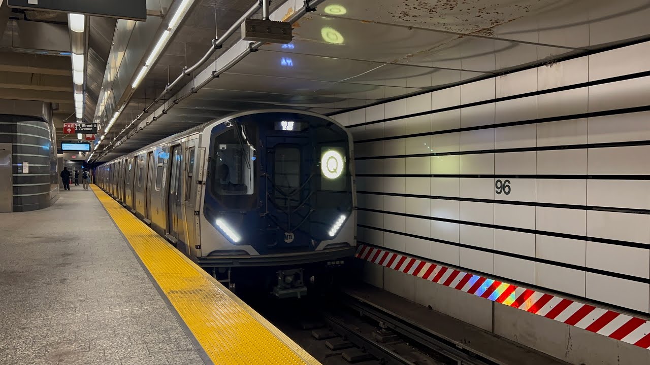 NYC Subway R211 (A) “Q” Train Arrives @ 96th St - YouTube