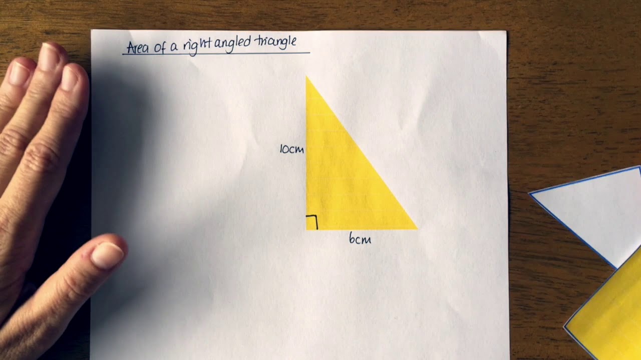 Area of a right angled triangle - YouTube