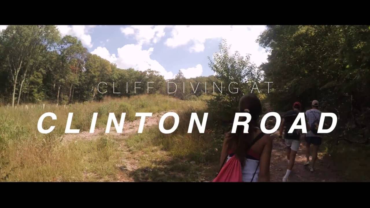 CLIFF JUMPING AT CLINTON ROAD - YouTube