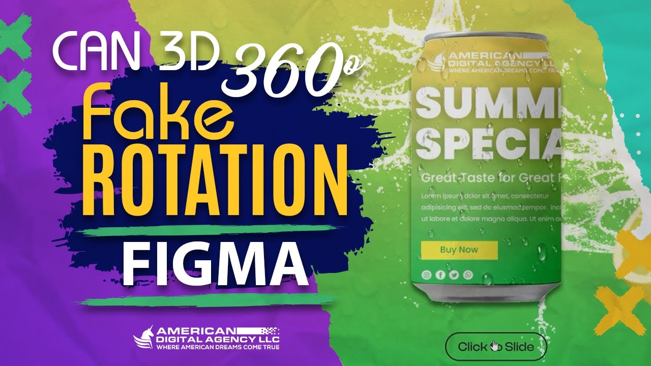 How to do Figma Animation | Fake 3D 360 Rotation on Figma | American ...