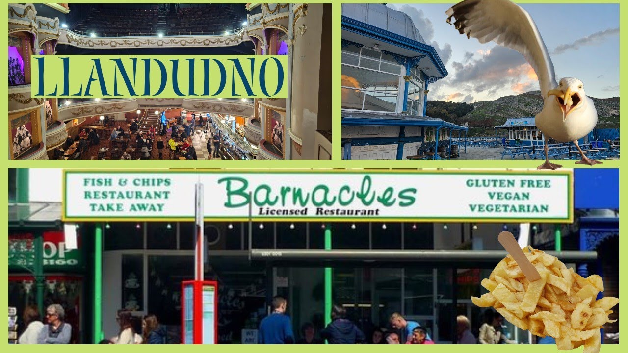 Llandudno - famous Barnacles chip shop vegan menu, x2 beaches, attacked ...