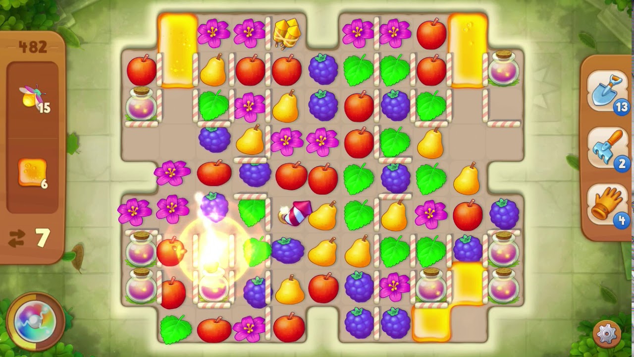 Gardenscapes Level 482 With No Boosters - YouTube