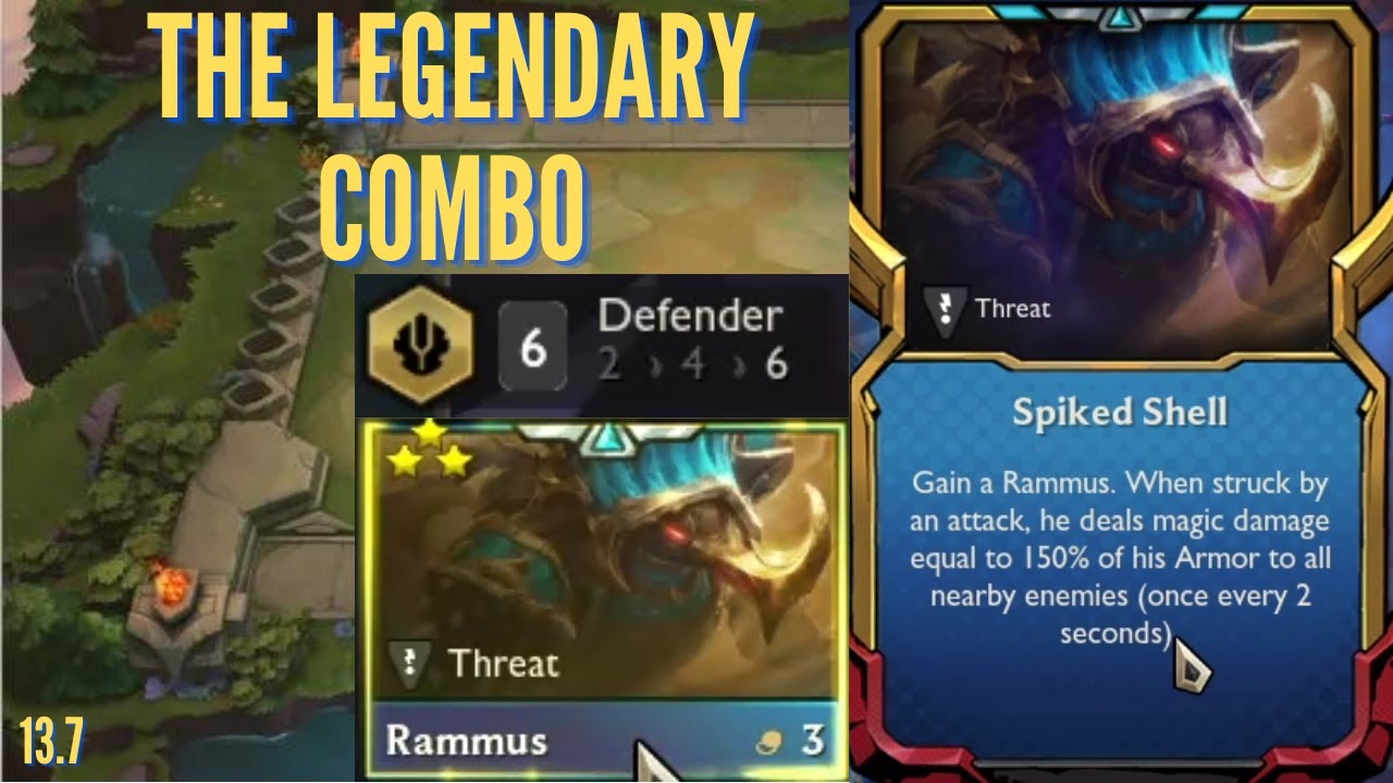 I got so lucky and hit 6 defender Rammus with his spiked shell augment ...