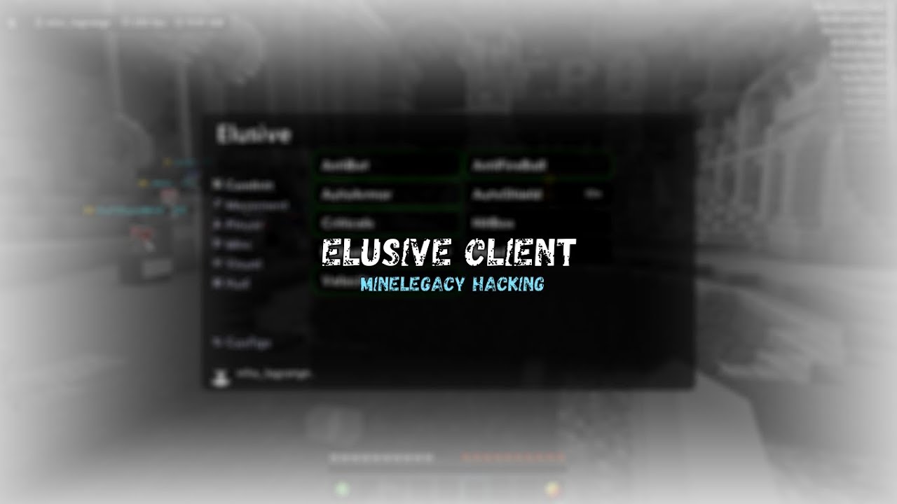 ELUSIVE CLIENT ЛУЧШИЙ ЧИТ ДЛЯ MINELEGACY & FUNNYMC MATRIX CHEATING - YouTube