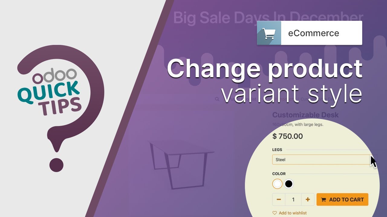 Odoo Quick Tips - Variant style selector [eCommerce] - YouTube