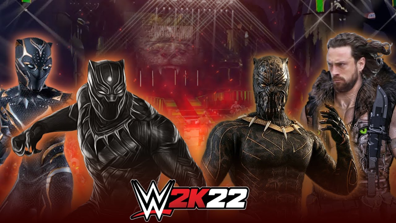 Black Panther vs Killmonger & Kraven the Hunter - WWE 2K22 - YouTube