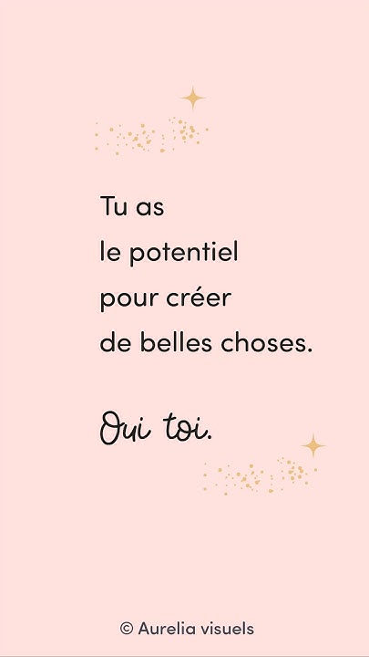 Tu as le potentiel pour créer de belles choses, oui toi. 💕 #osecréer # ...