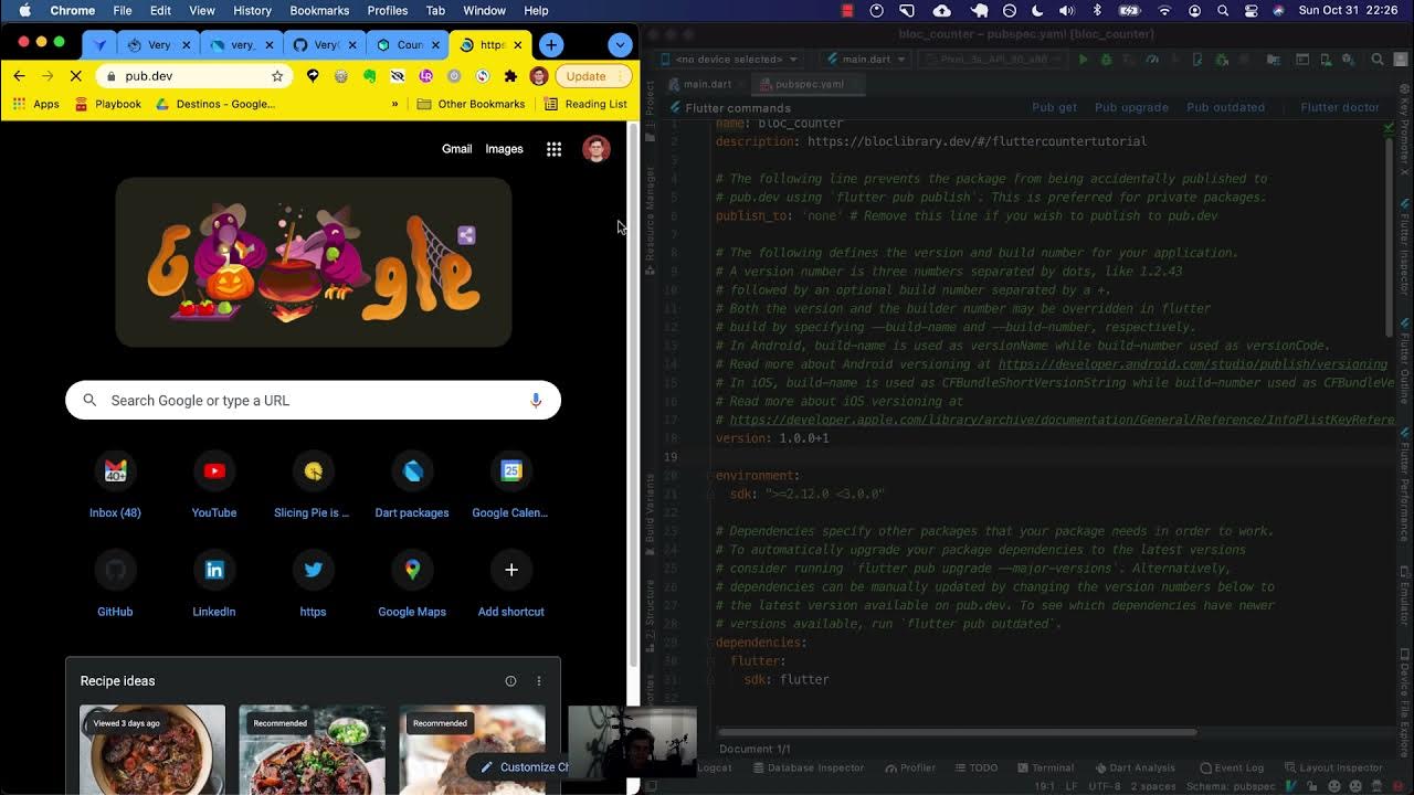 Live Coding - Flutter Bloc Counter Tutorial - YouTube