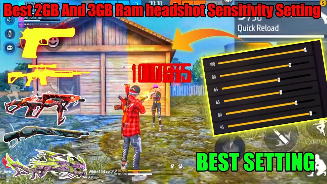 Best 2gb Ram and 3gb Ram Sensitivity Setting 🔥| Best headshot ...
