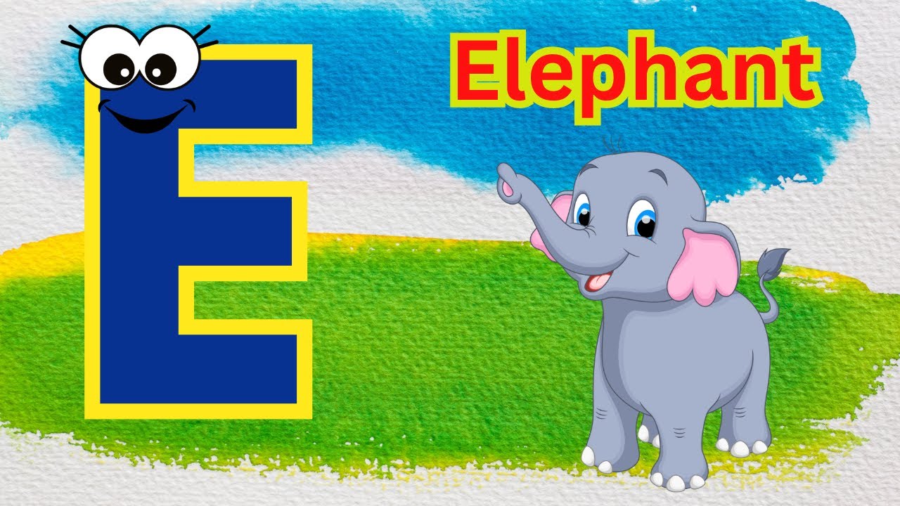 "E is for Elephant | Fun ABC Song for Kids | Learn the Letter E with ...
