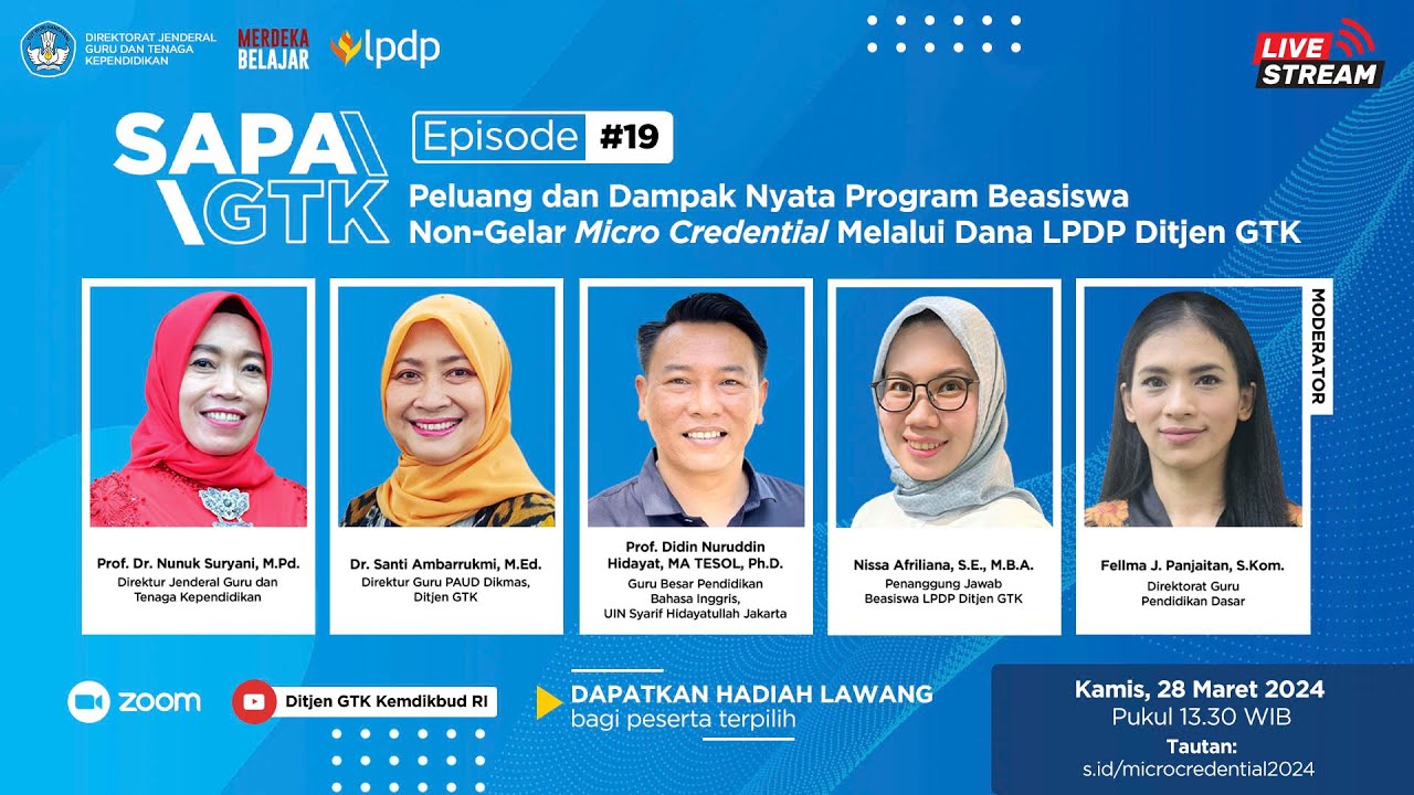Sapa GTK - Sosialisasi Program Beasiswa Microcredential - YouTube