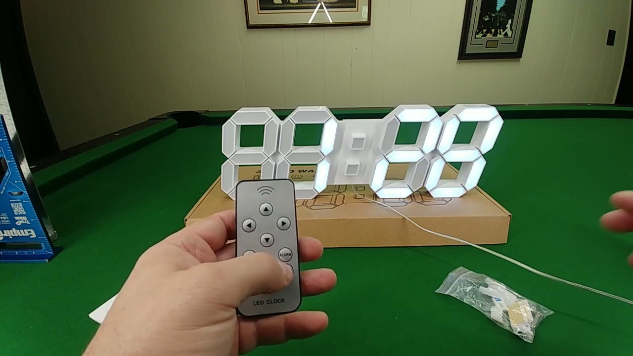 Deeyaple Led Digital Wall Clock 3D Alarm Review, Nice clock with one ...