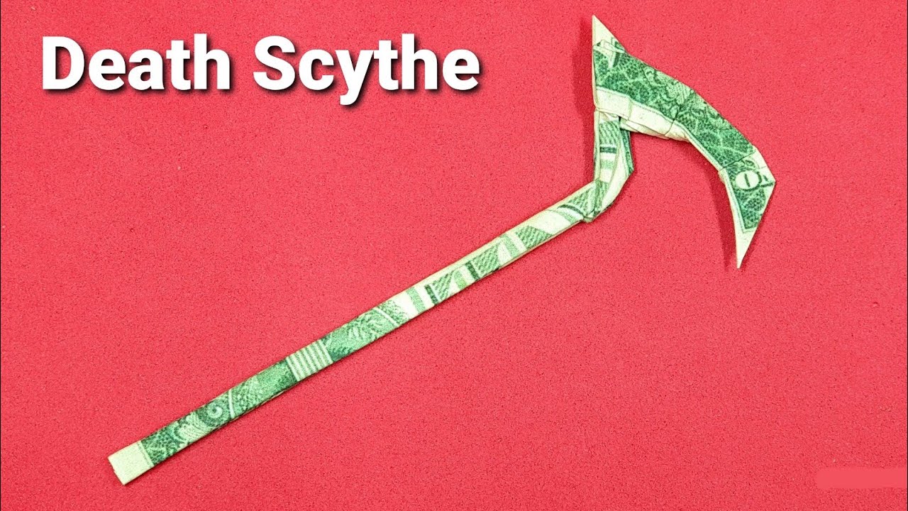 How to fold | Dollar Origami Death Scythe | Money Origami - YouTube