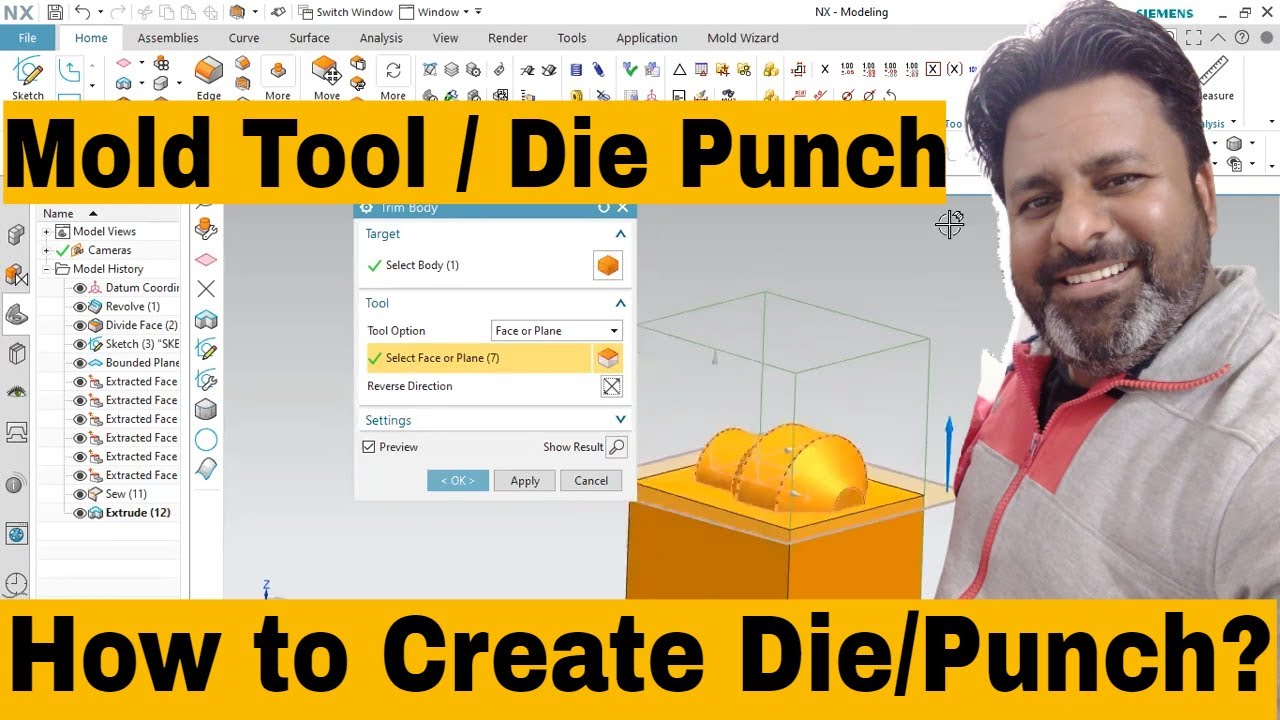How to Create Die & Punch in Nx Cad Mold Tool | Nx Mold Tool| Nx Die ...