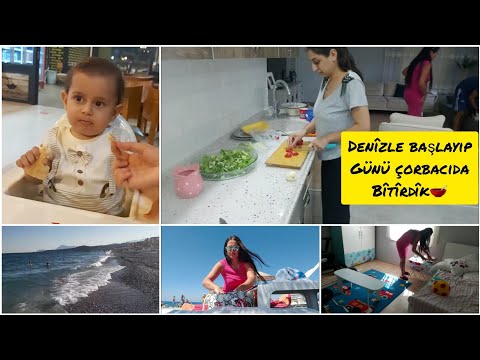 EVİMİ TOPARLADIM SAHİLE KAÇTIK🏝GELİNİMİN ELLERİNDEN SALATA😋PAZAR VLOĞU😊BEYLER ÇORBA ISMARLADILAR