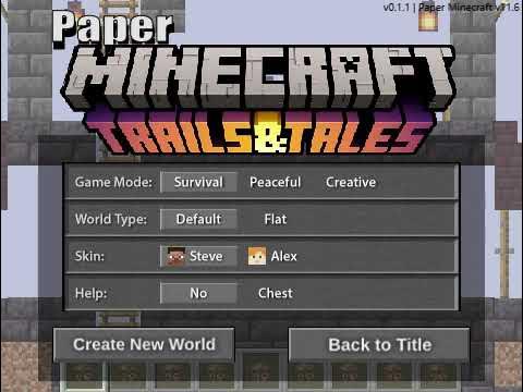 Paper Minecraft 1.20 Speedrun Part 1 - YouTube