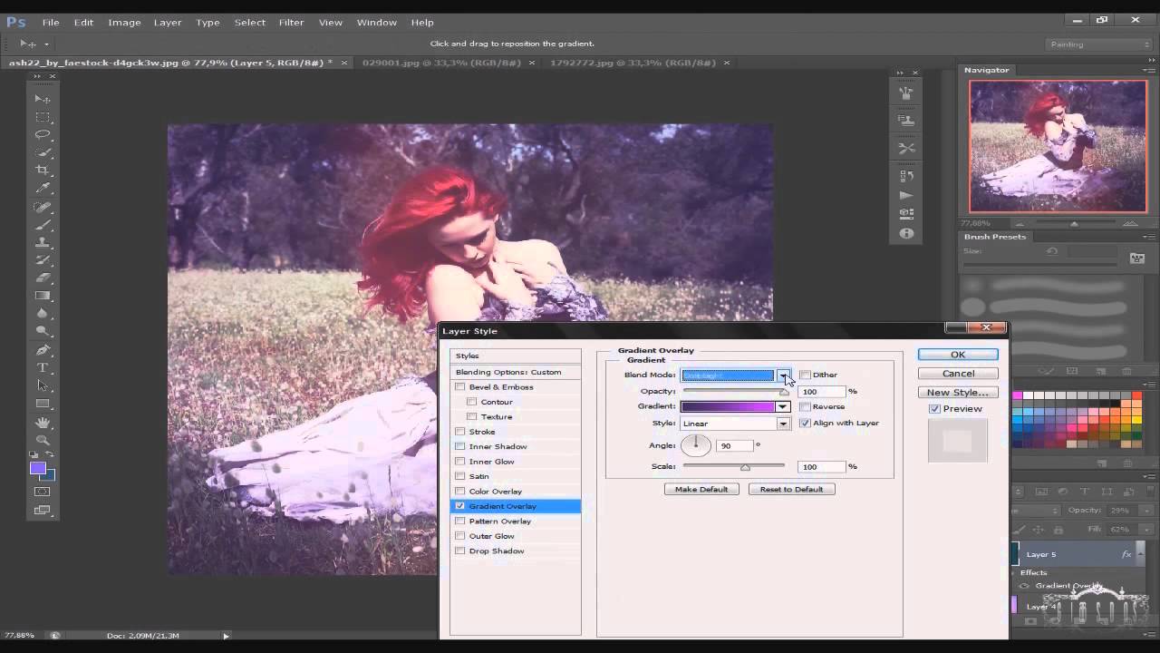 Photoshop Editing Tutorial : Purple Color Warm - YouTube