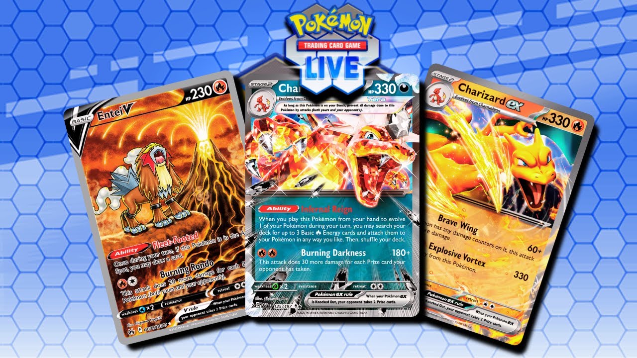 Charizard goes head to head with Entei! #pokémontcgonline - YouTube
