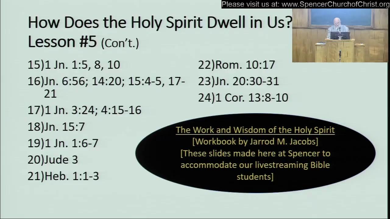 Bible Study-The Holy Spirit-Lesson 5-Part 2 - YouTube
