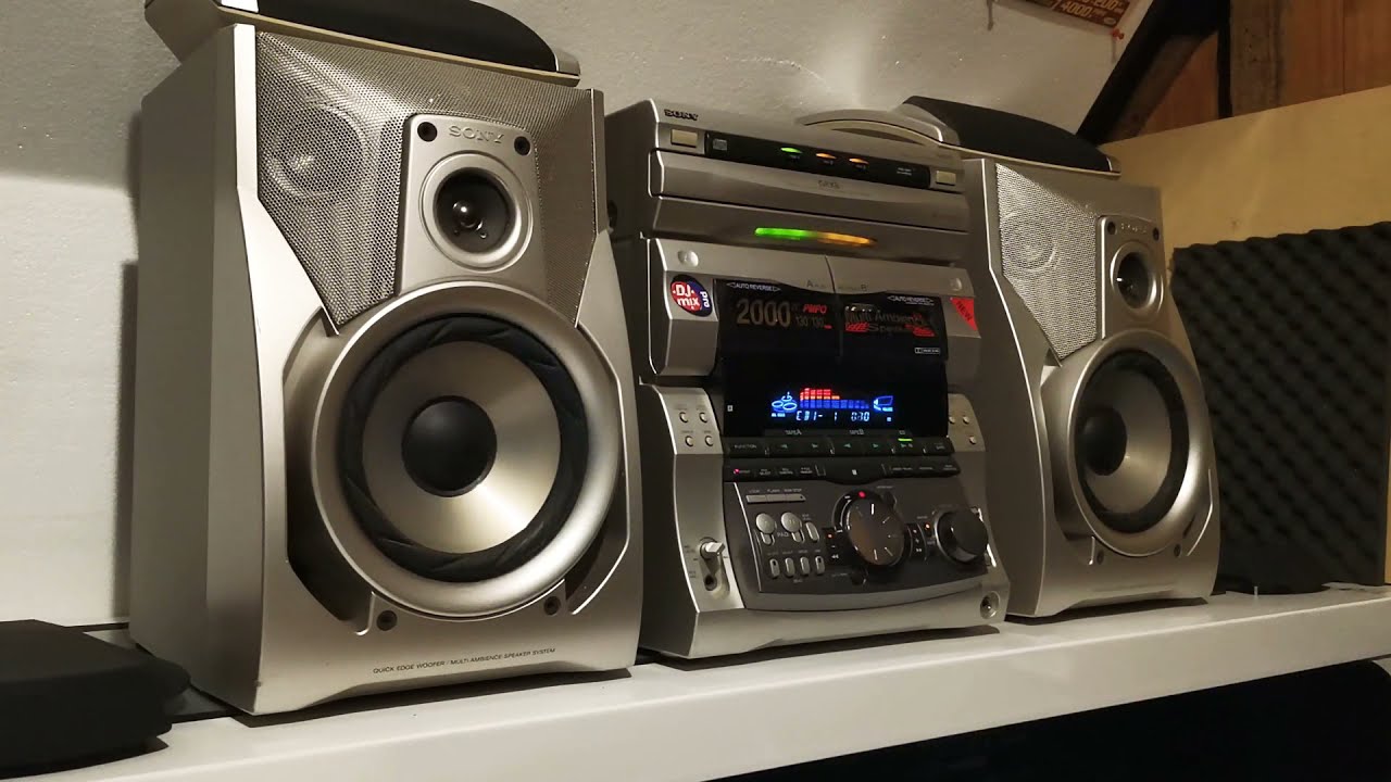 Sony MHC GRX8 BASS excursión!! - YouTube