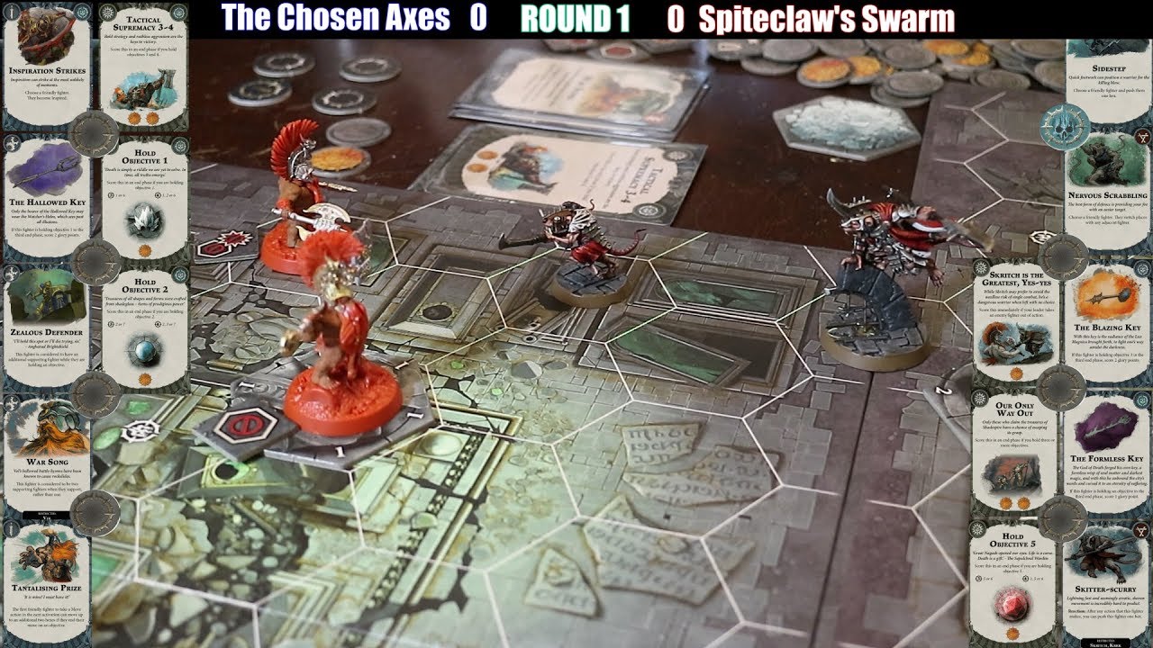 Shadespire - Chosen Axes vs Spiteclaw's Swarm - Warhammer Underworlds ...