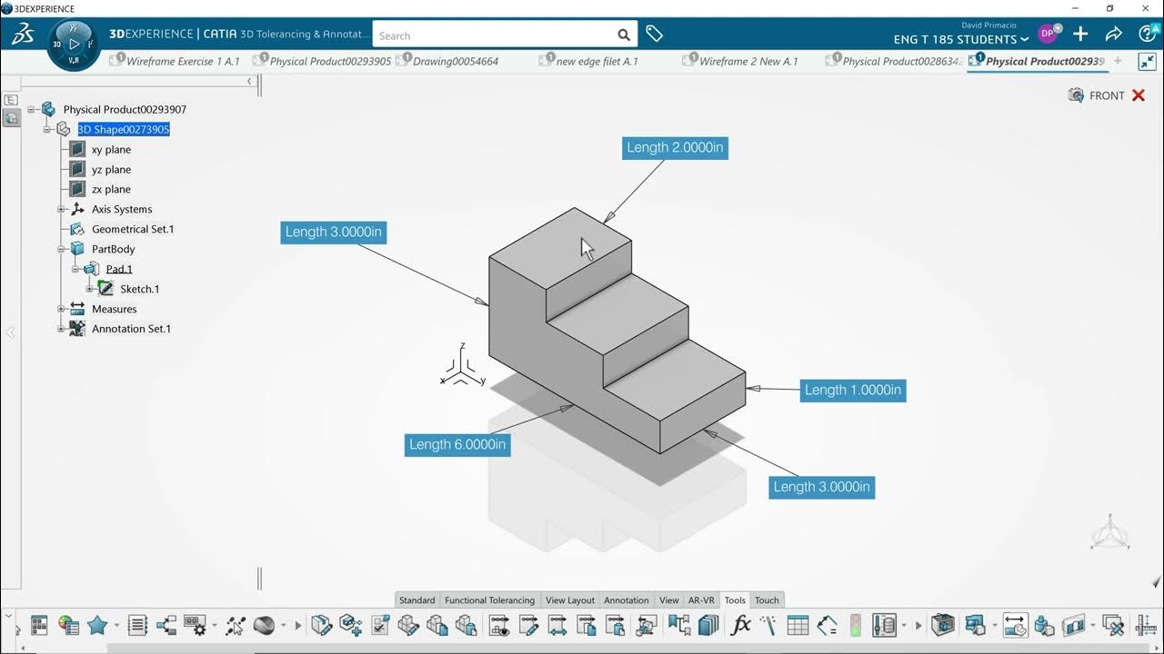 CATIA 3D EXPERIENCE Creating Measurements - YouTube