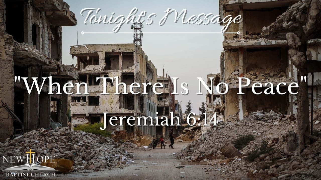 When There Is No Peace | Jeremiah 6:14 | Pastor Stuart Harvey - YouTube