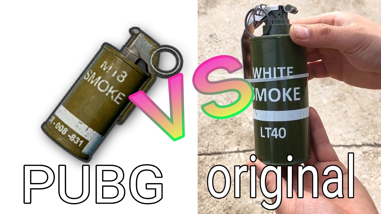 Original smoke grenade VS Pubg smoke grenade - YouTube