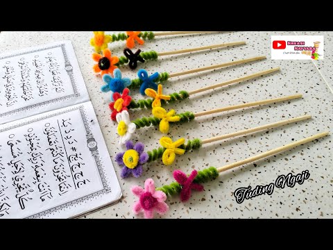 Membuat Tuding Ngaji Dari Kawat Bulu || Pipe Cleaner Craft