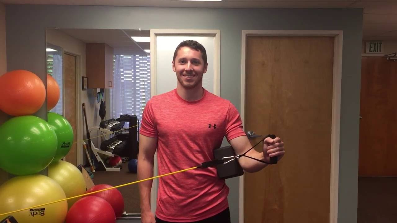 Shoulder External Rotation: 30/30/30 position with yoga block - front ...